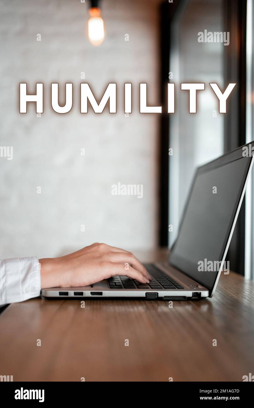 Conceptual caption Humility. Business approach being Humble is a Virtue ...