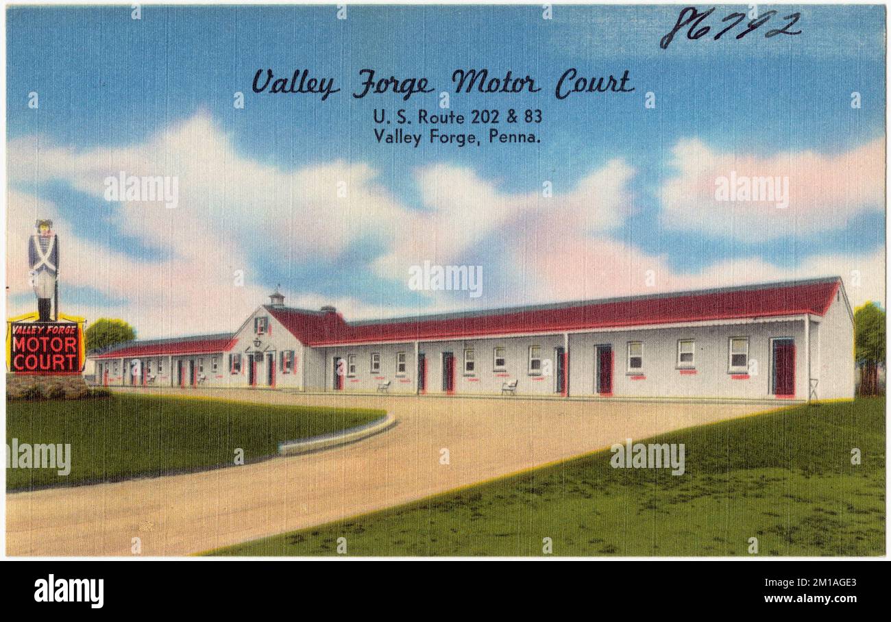 Valley Forge Motor Court, U.S. Route 202 & 83, Valley Forge, Penna ...
