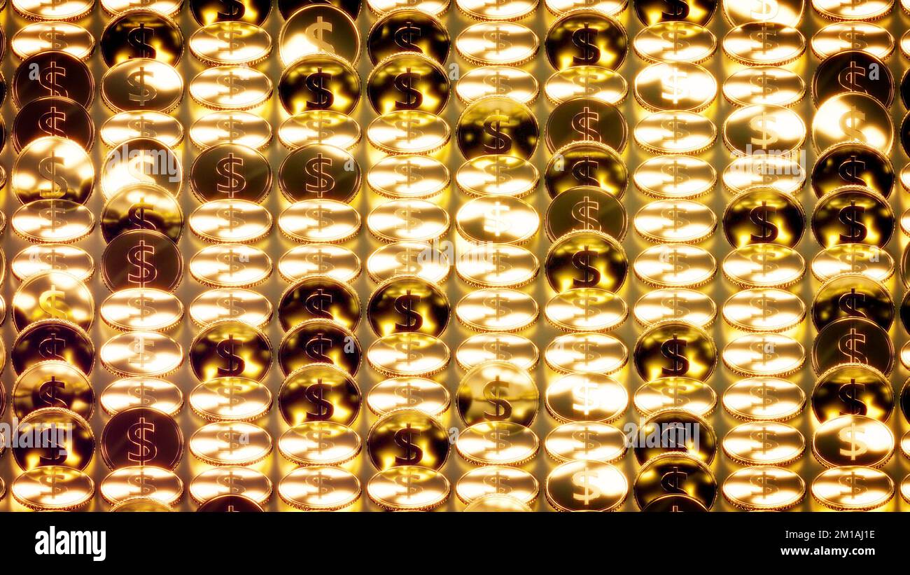 glowing coins of gold - success and richness concept for casino ...