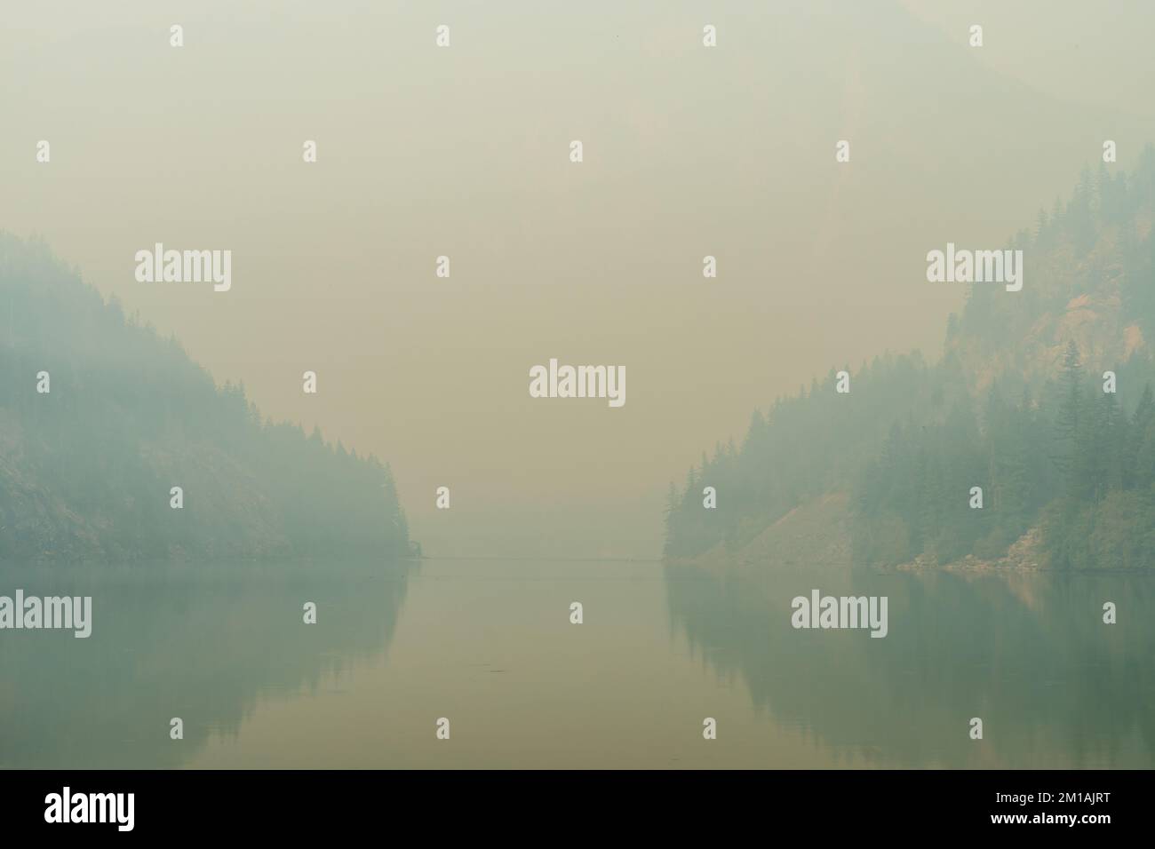 Smoke From Forest Fires Hangs over Diablo Lake in the North Cascades ...