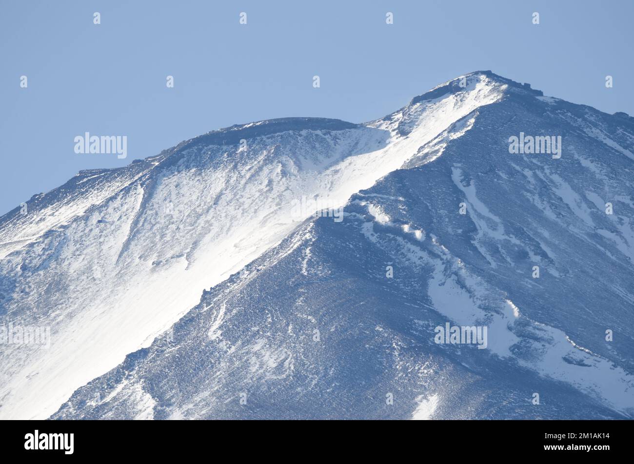 Mount Fuji covered by snow. Fuji-Hakone-Izu National Park. Honshu ...