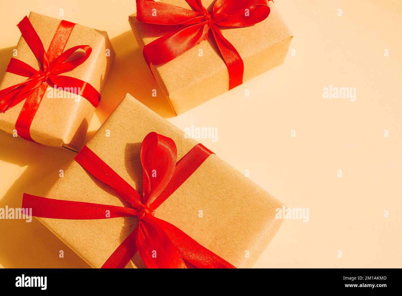 Christmas Decoration Objects and Gift Box as Holiday Background Stock ...