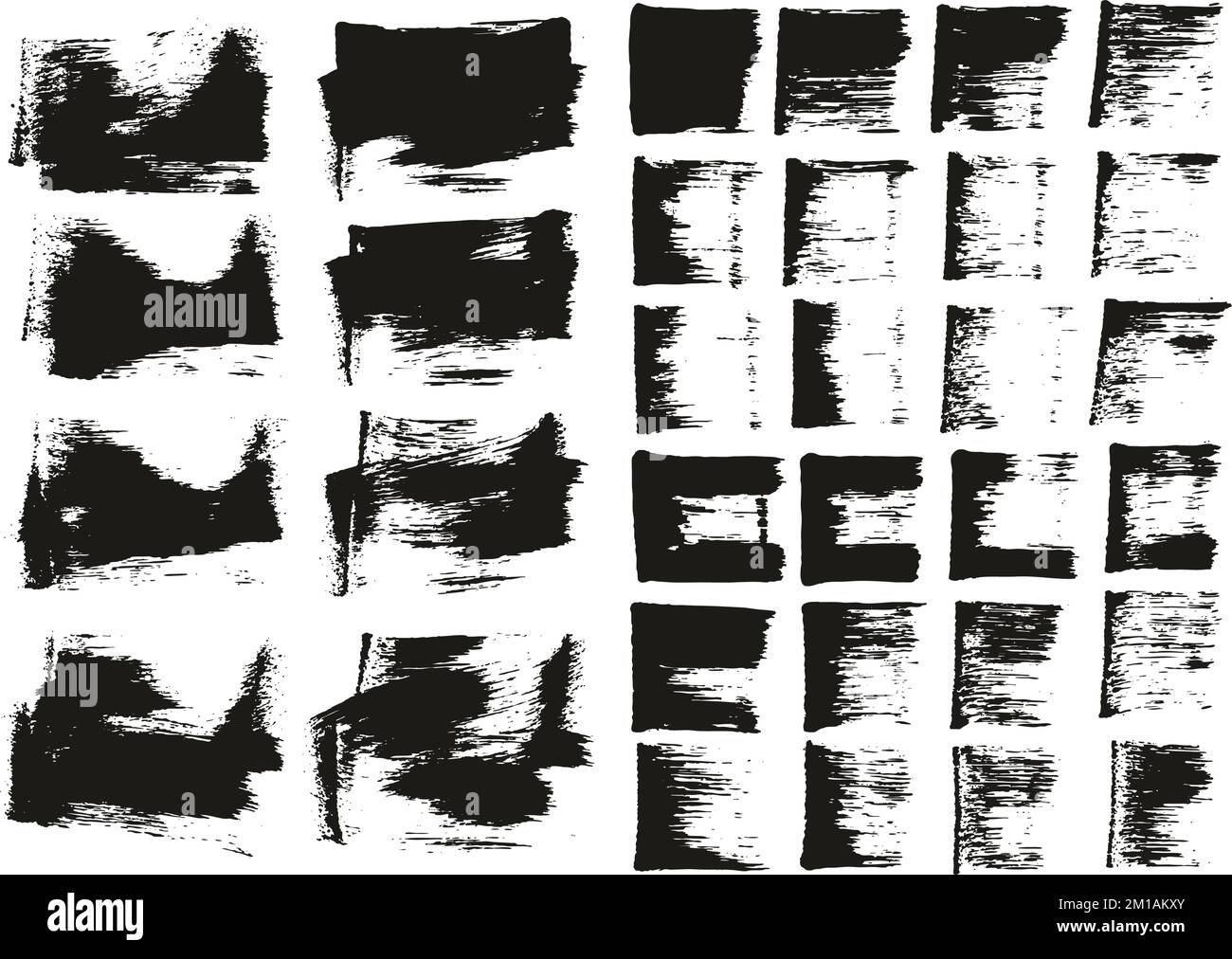 Flat Sponge Regular Artist Brush Short Background & Straight Lines Mix ...