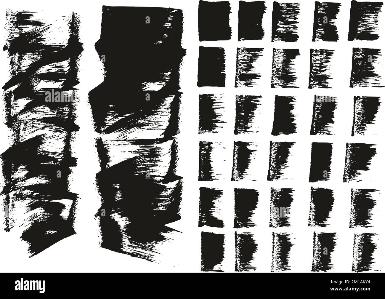 Flat Sponge Regular Artist Brush Short Background & Straight Lines Mix ...