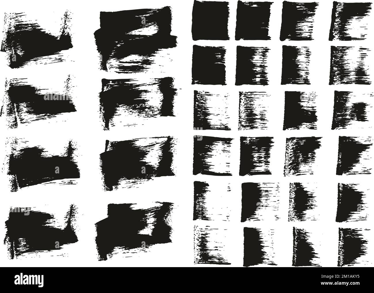 Flat Sponge Regular Artist Brush Short Background & Straight Lines Mix ...