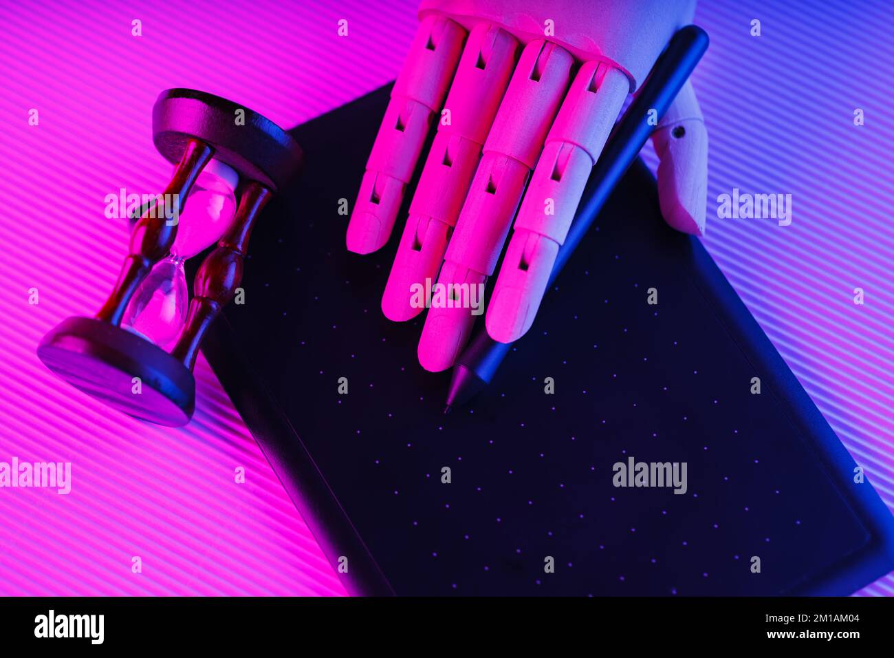 Artificial intelligence creates digital content on a graphics tablet ...