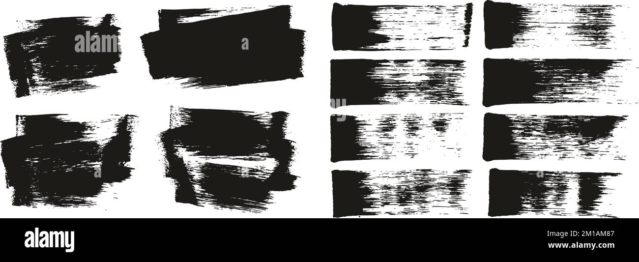 Flat Sponge Regular Artist Brush Short Background & Straight Lines Mix ...