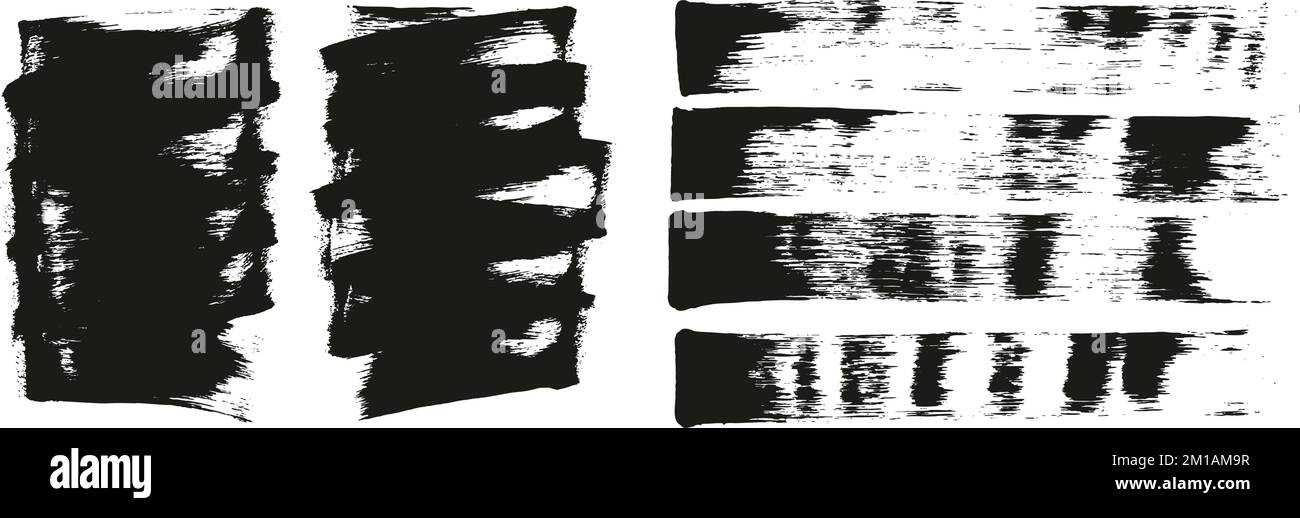 Flat Sponge Regular Artist Brush Short Background & Straight Lines Mix ...