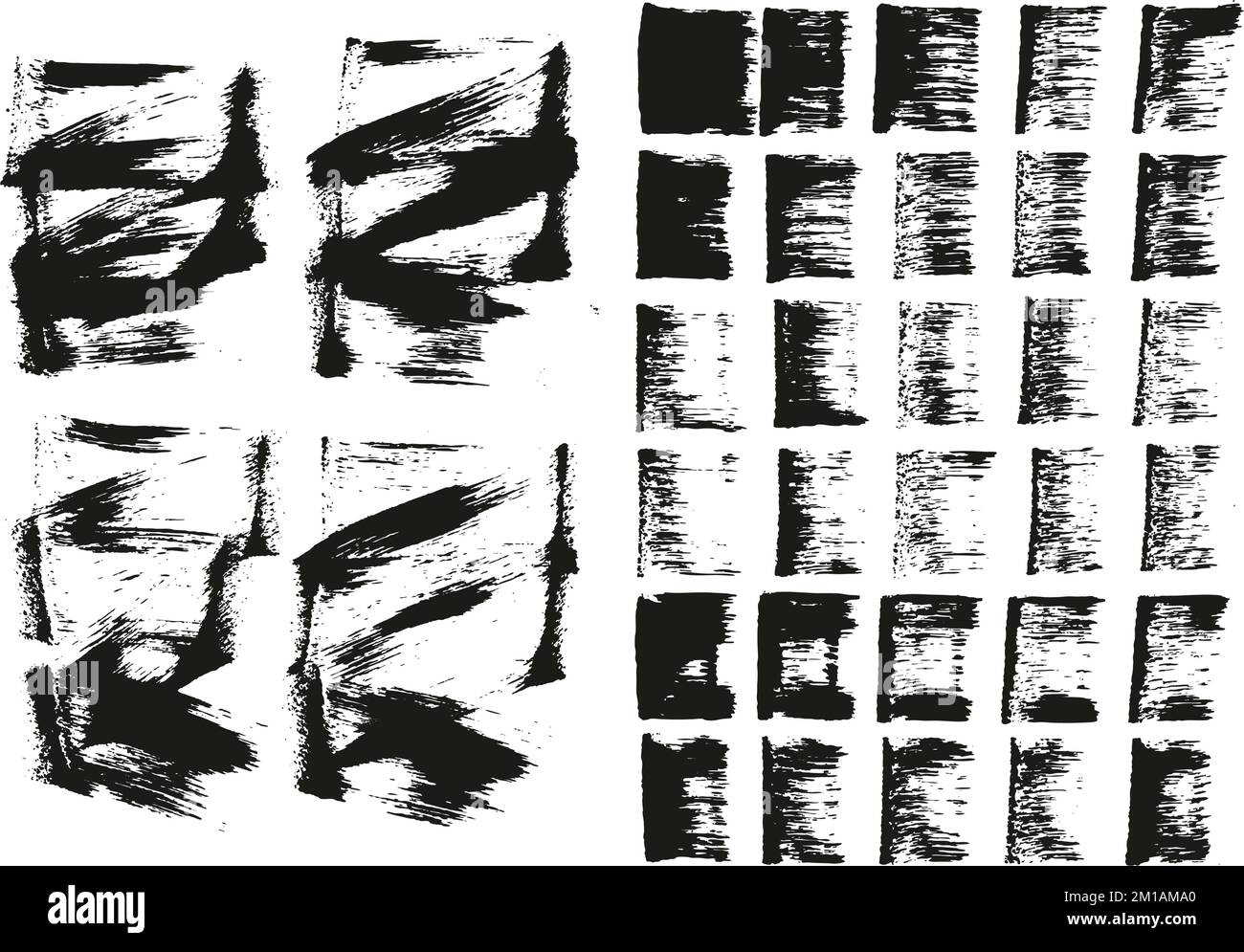 Flat Sponge Regular Artist Brush Short Background & Straight Lines Mix ...