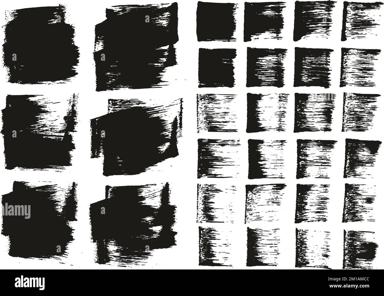 Flat Sponge Regular Artist Brush Short Background & Straight Lines Mix ...