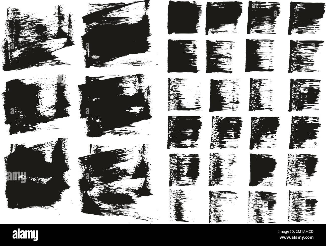 Flat Sponge Regular Artist Brush Short Background & Straight Lines Mix ...