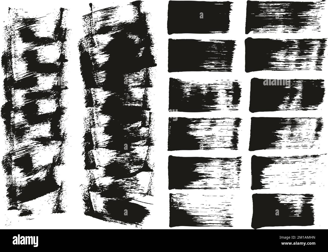 Flat Sponge Regular Artist Brush Short Background & Straight Lines Mix ...