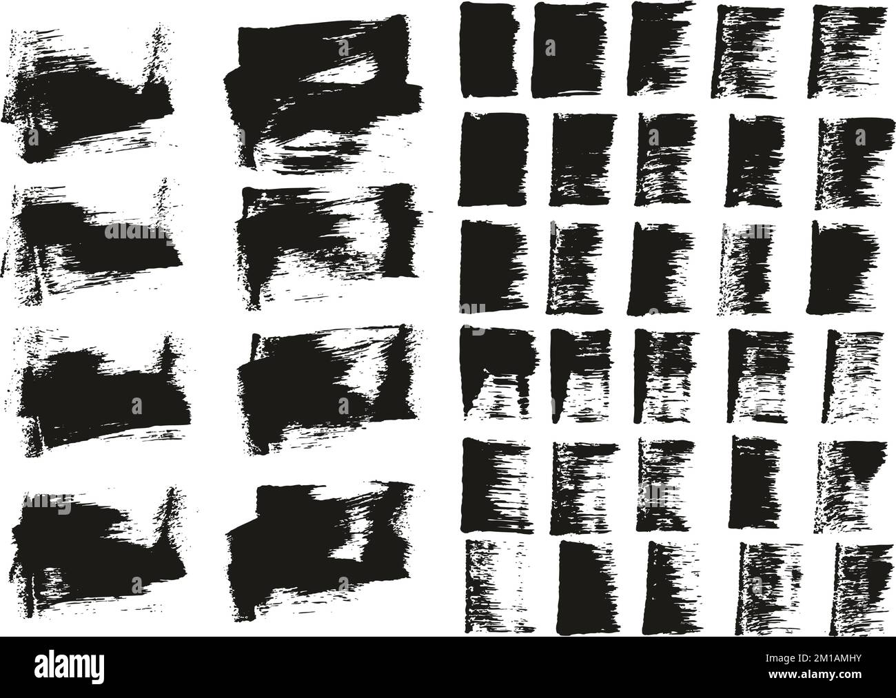 Flat Sponge Regular Artist Brush Short Background & Straight Lines Mix ...