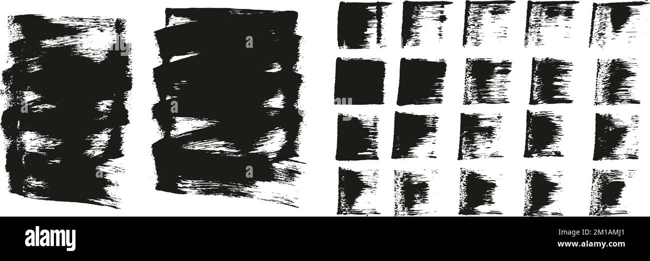 Flat Sponge Regular Artist Brush Short Background & Straight Lines Mix ...