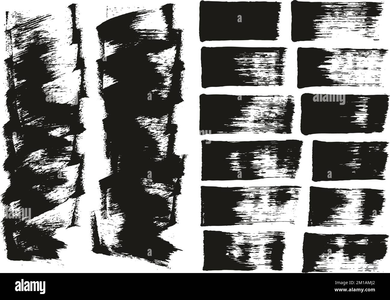 Flat Sponge Regular Artist Brush Short Background & Straight Lines Mix ...