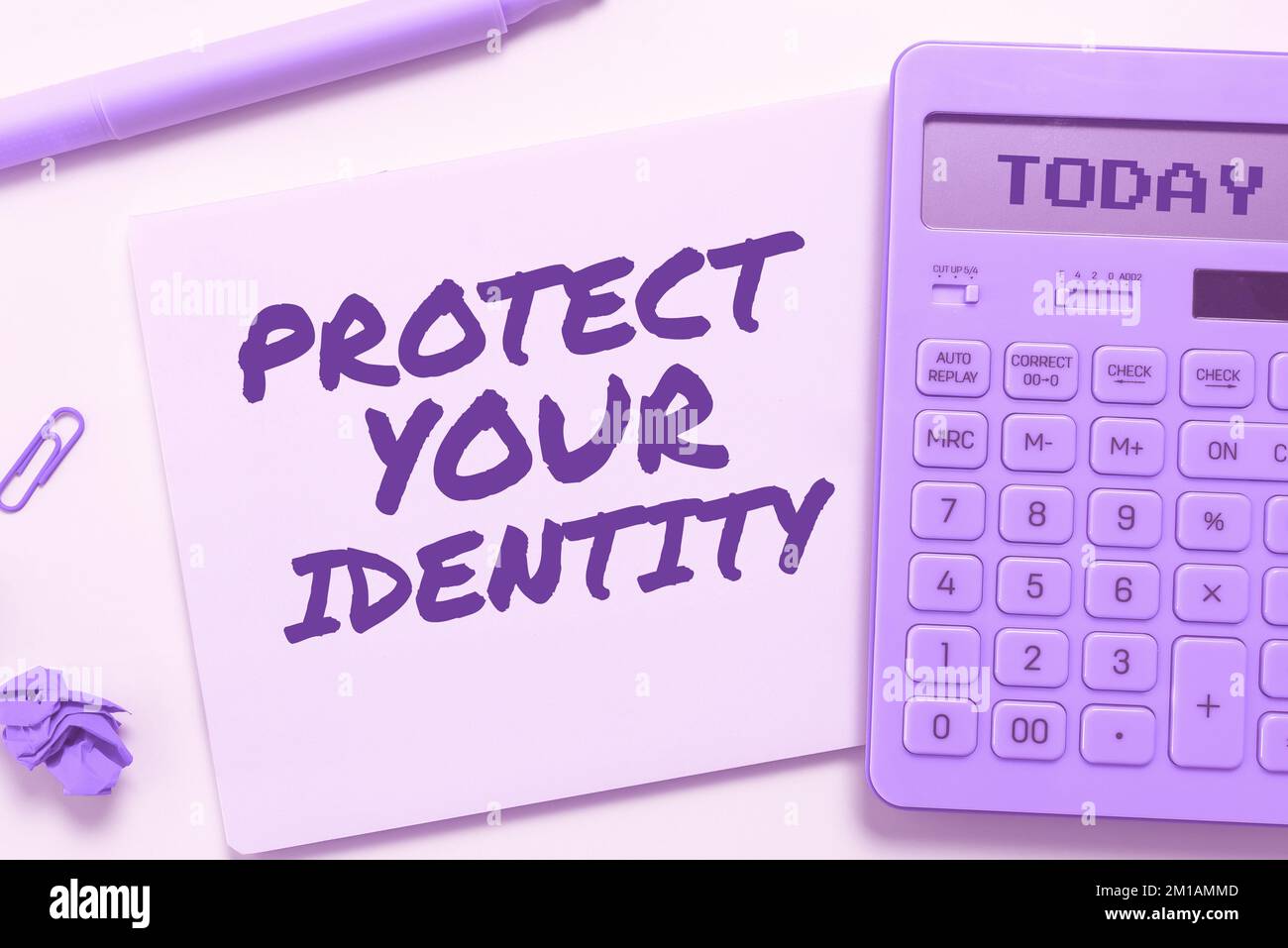 Conceptual display Protect Your Identity. Word for enabling privacy on ...