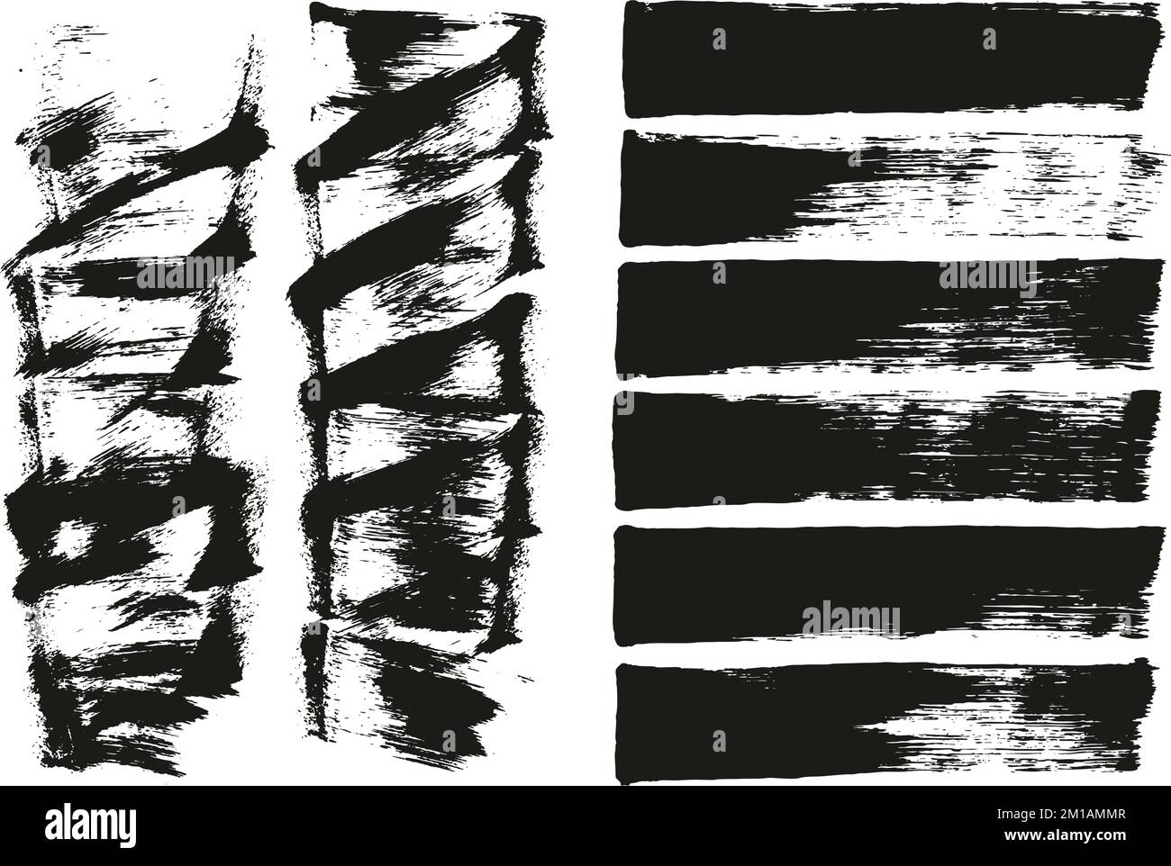 Flat Sponge Regular Artist Brush Short Background & Straight Lines Mix ...