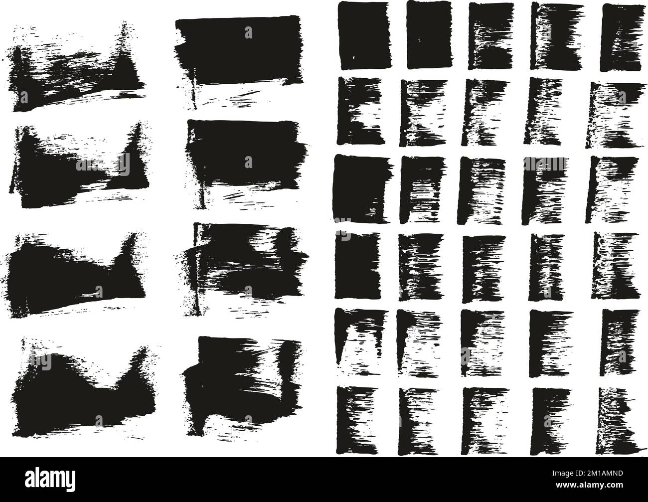 Flat Sponge Regular Artist Brush Short Background & Straight Lines Mix ...