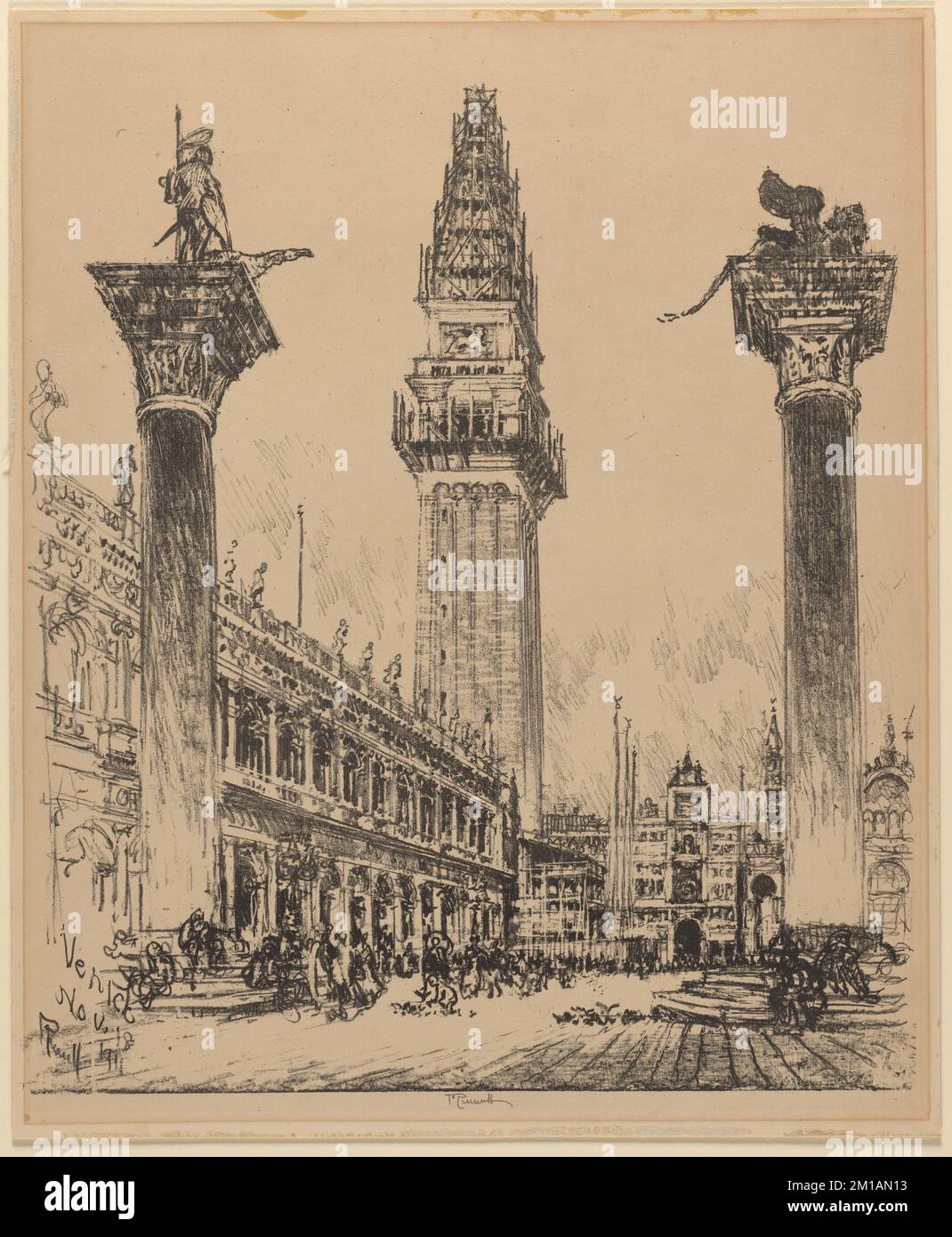 Venice, rebuilding the Campanile , Basilicas, Plazas, Building ...