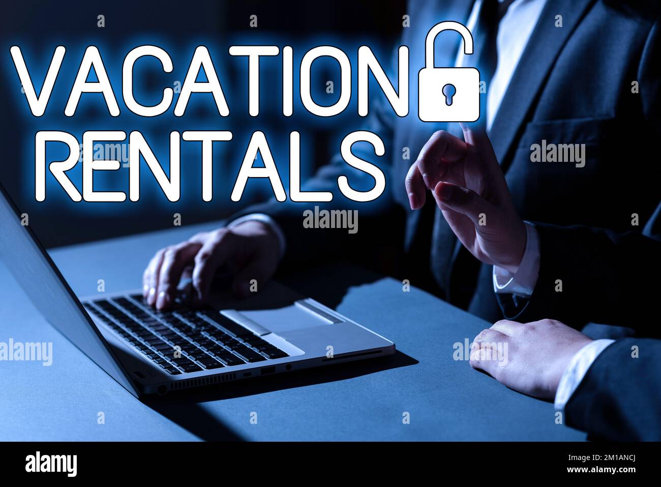 Text showing inspiration Vacation Rentals. Internet Concept Renting out ...