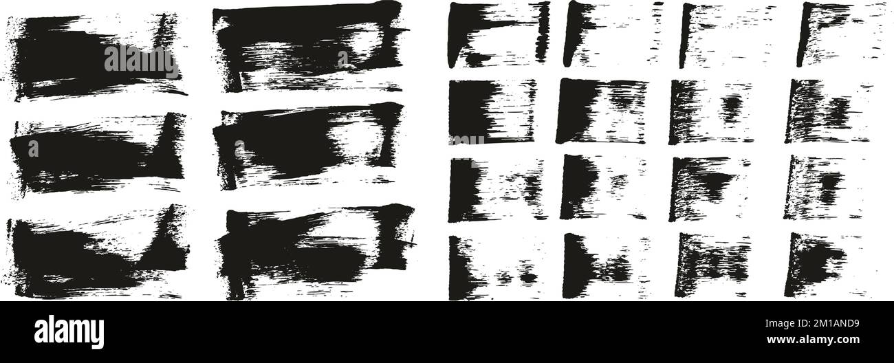 Flat Sponge Regular Artist Brush Short Background & Straight Lines Mix ...