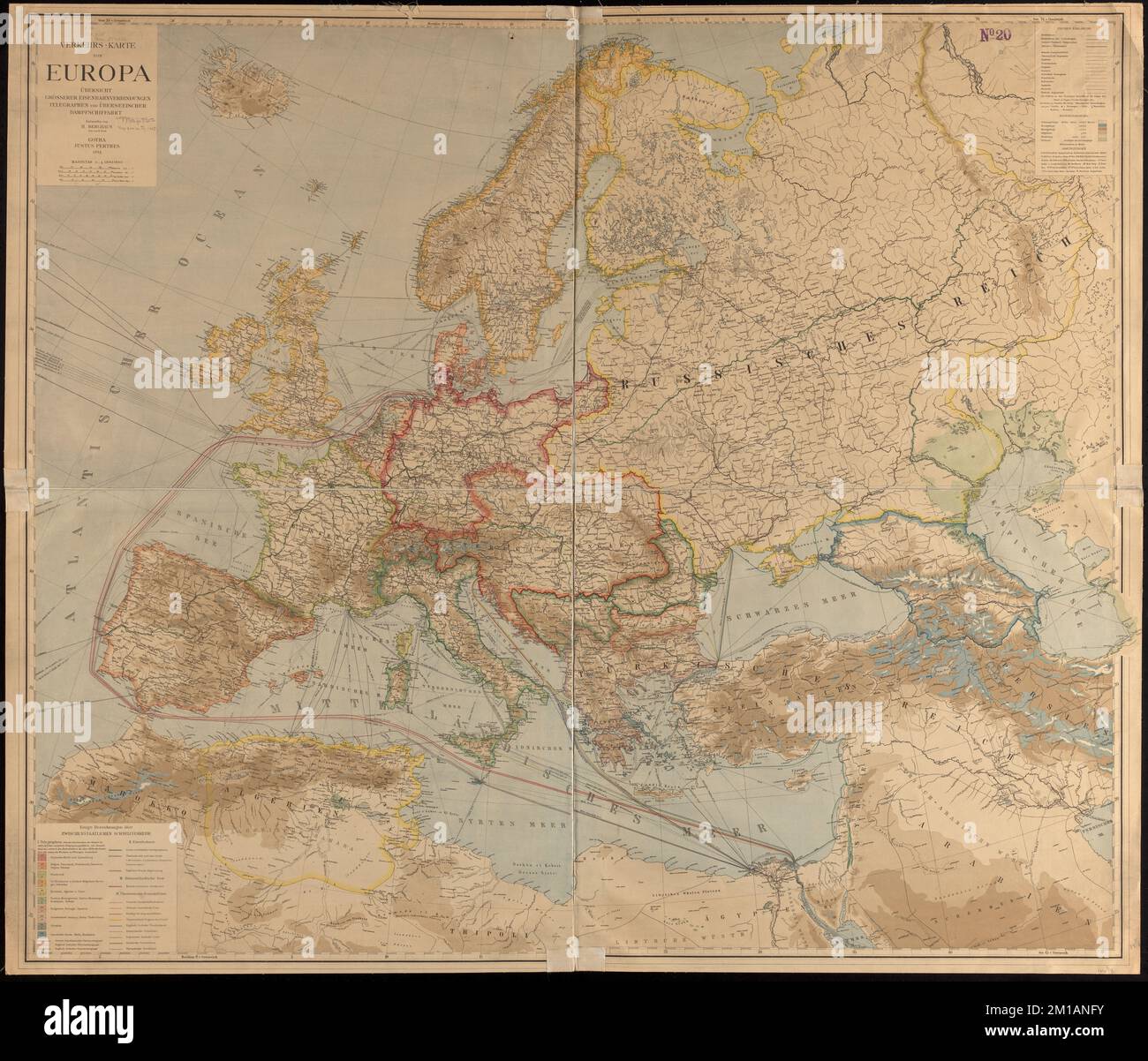 Verkehrs-karte von Europa : übersichts grösserer eisenbahnverbindungen ...