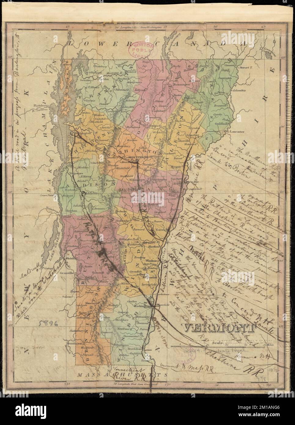 Vermont , Railroads, Vermont, Vermont, Maps Norman B. Leventhal Map ...