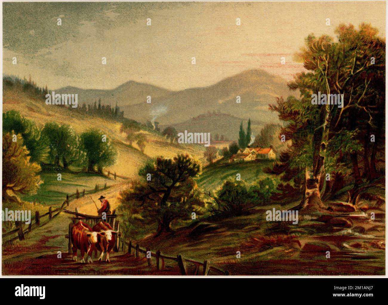 Vermont scenery, from the road to Montepelier , Mountains, Roads, Carts ...