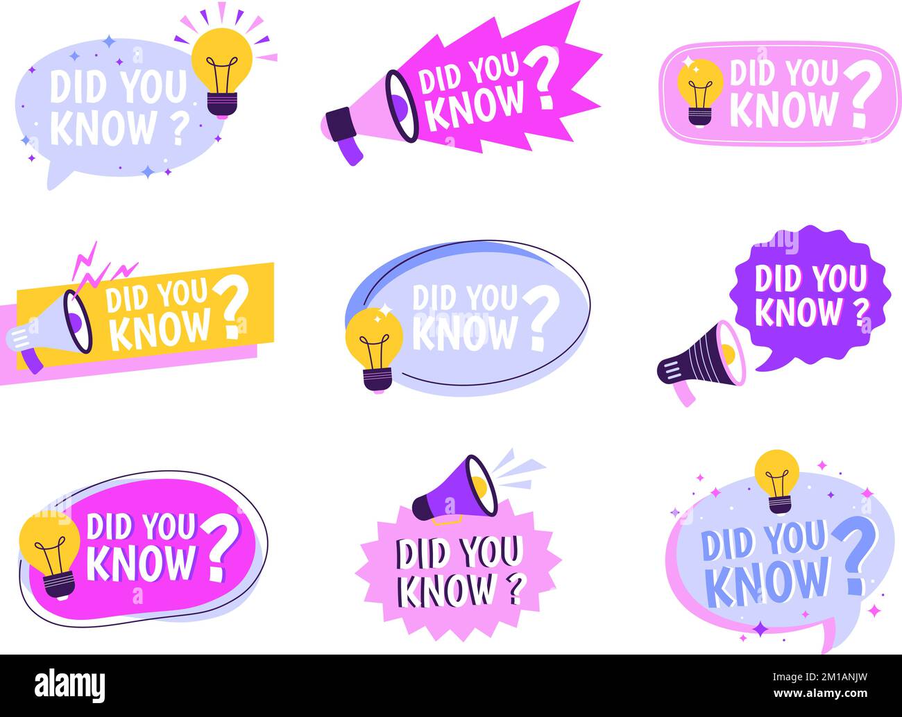 Balloon ask about facts, did you know labels. Marketing questions ...