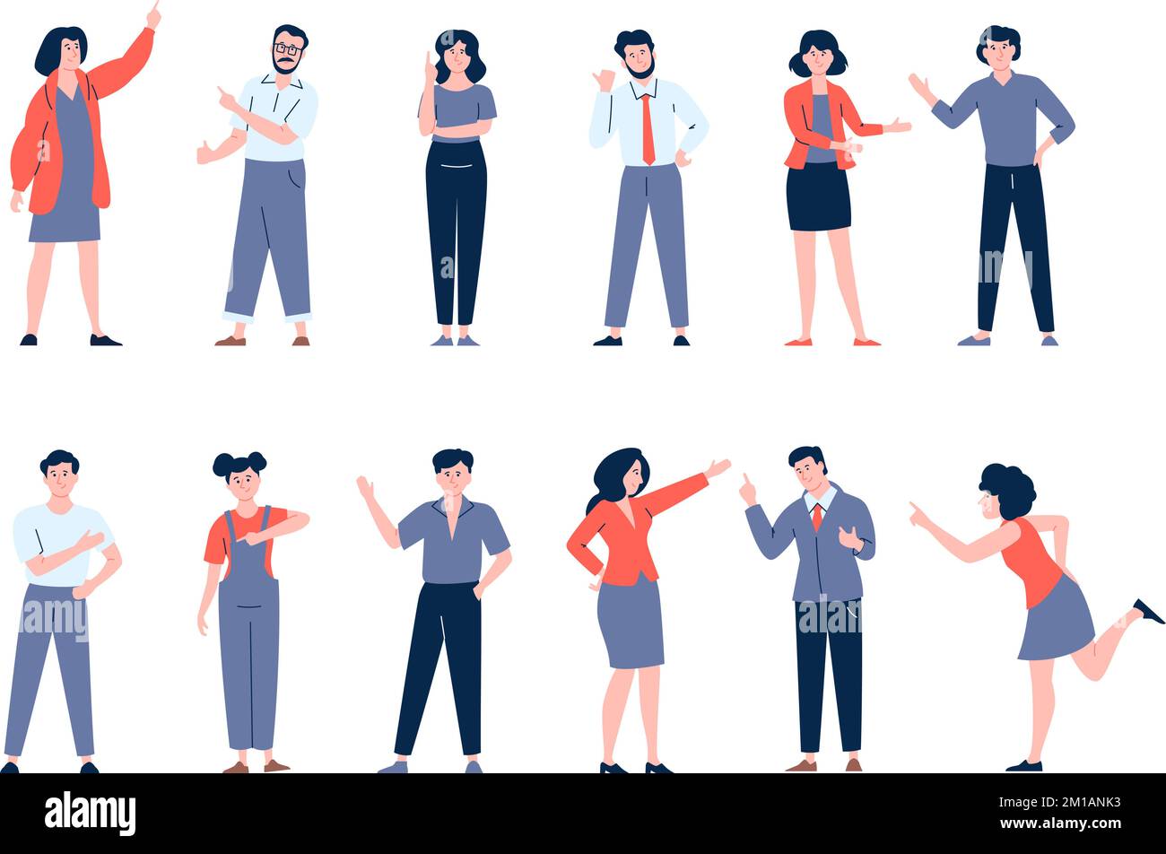 Cartoon girl pointing arm hi-res stock photography and images - Alamy