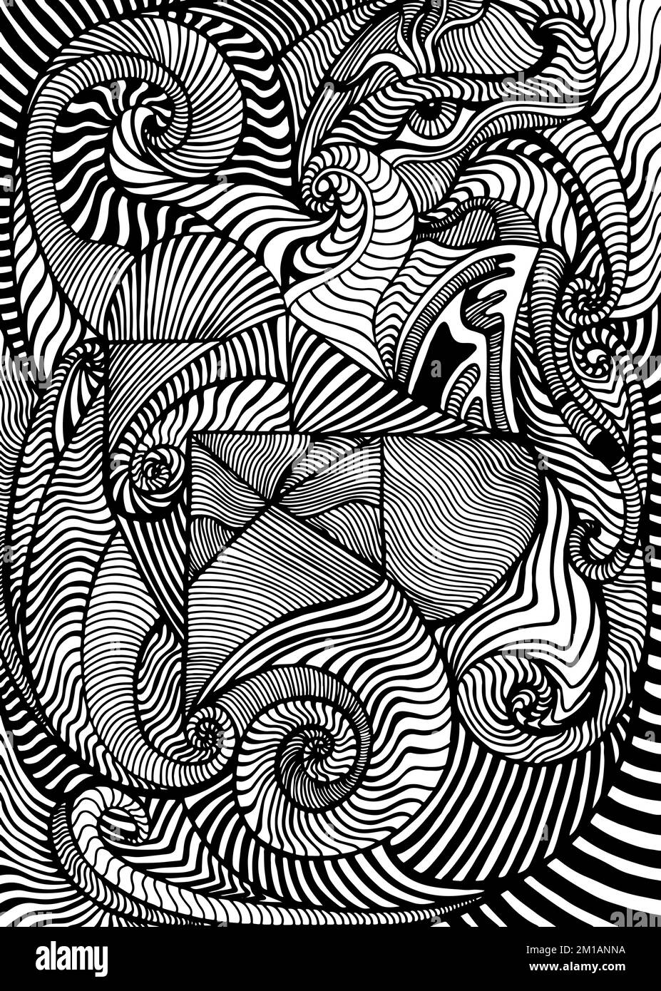 Modern decorative monochrome template Stock Vector Image & Art - Alamy