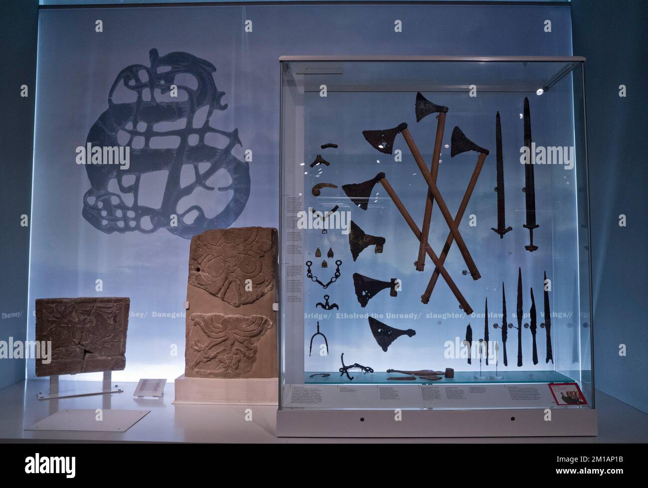 Exhibits, displays and visitors at the Museum of London in London ...