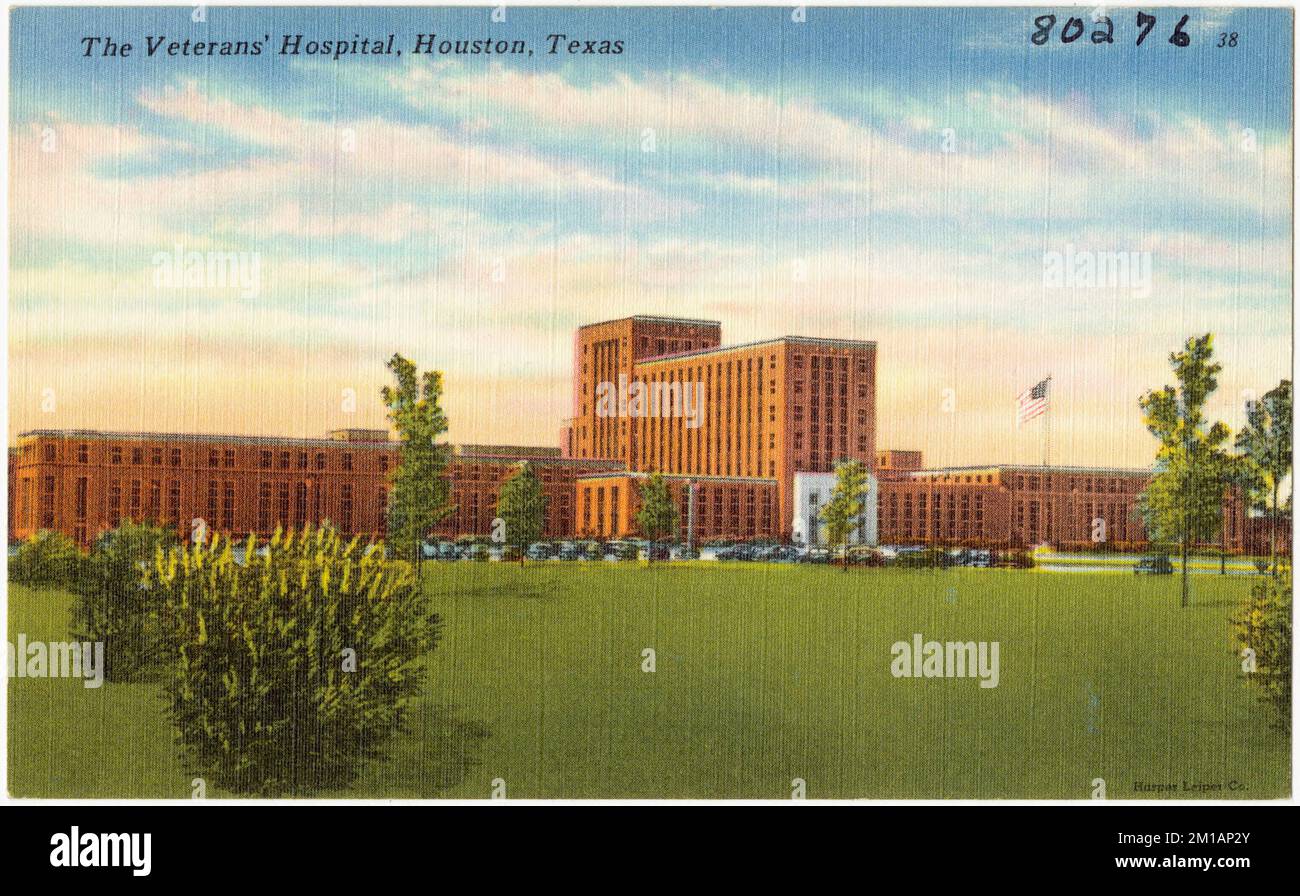 The Veteran's Hospital, Houston, Texas , Hospitals, Tichnor Brothers ...