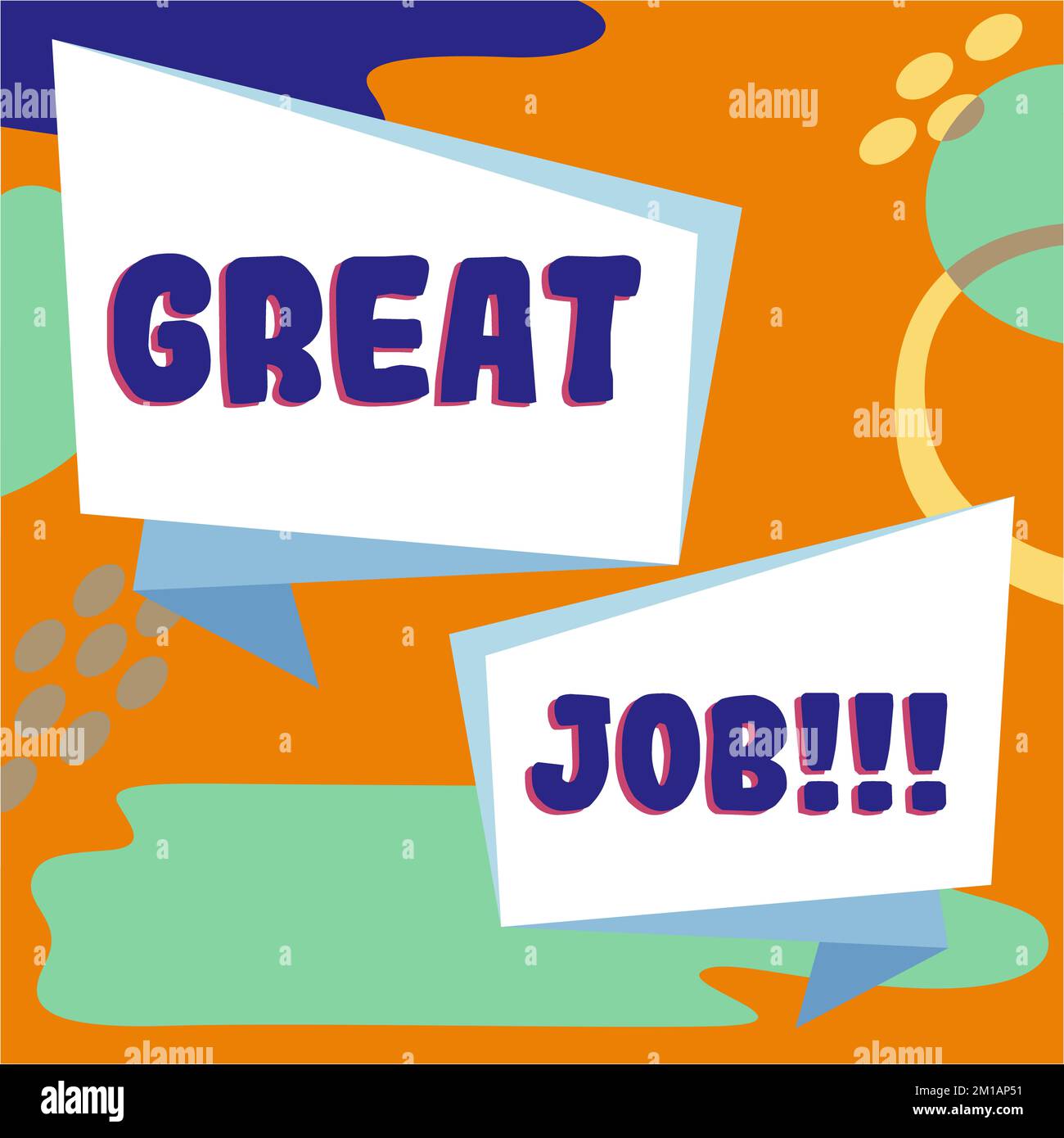 Writing displaying text Great Job. Concept meaning used praising ...