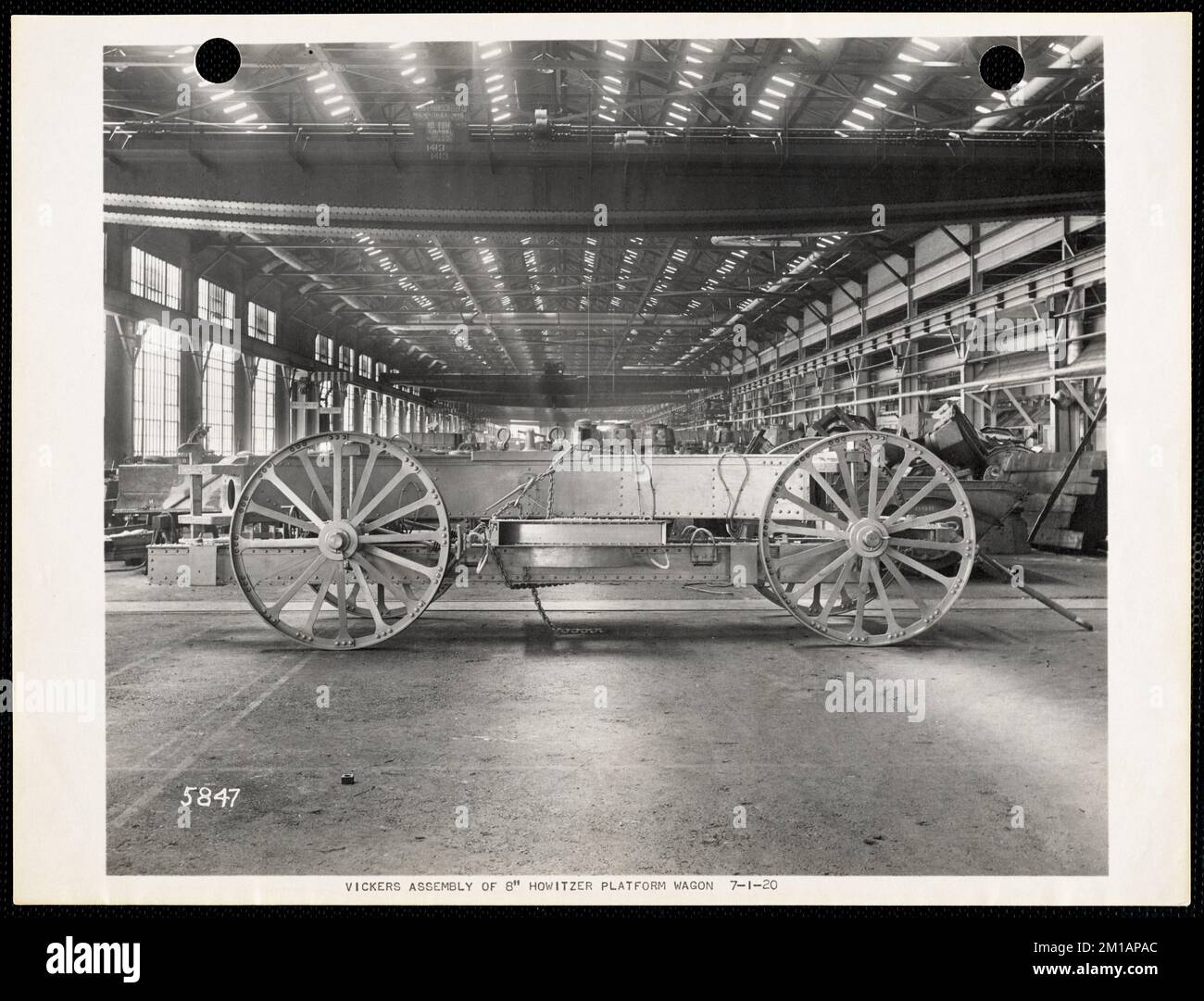 Vickers assembly of 8' howitzer platform wagon , Armories, Ordnance ...