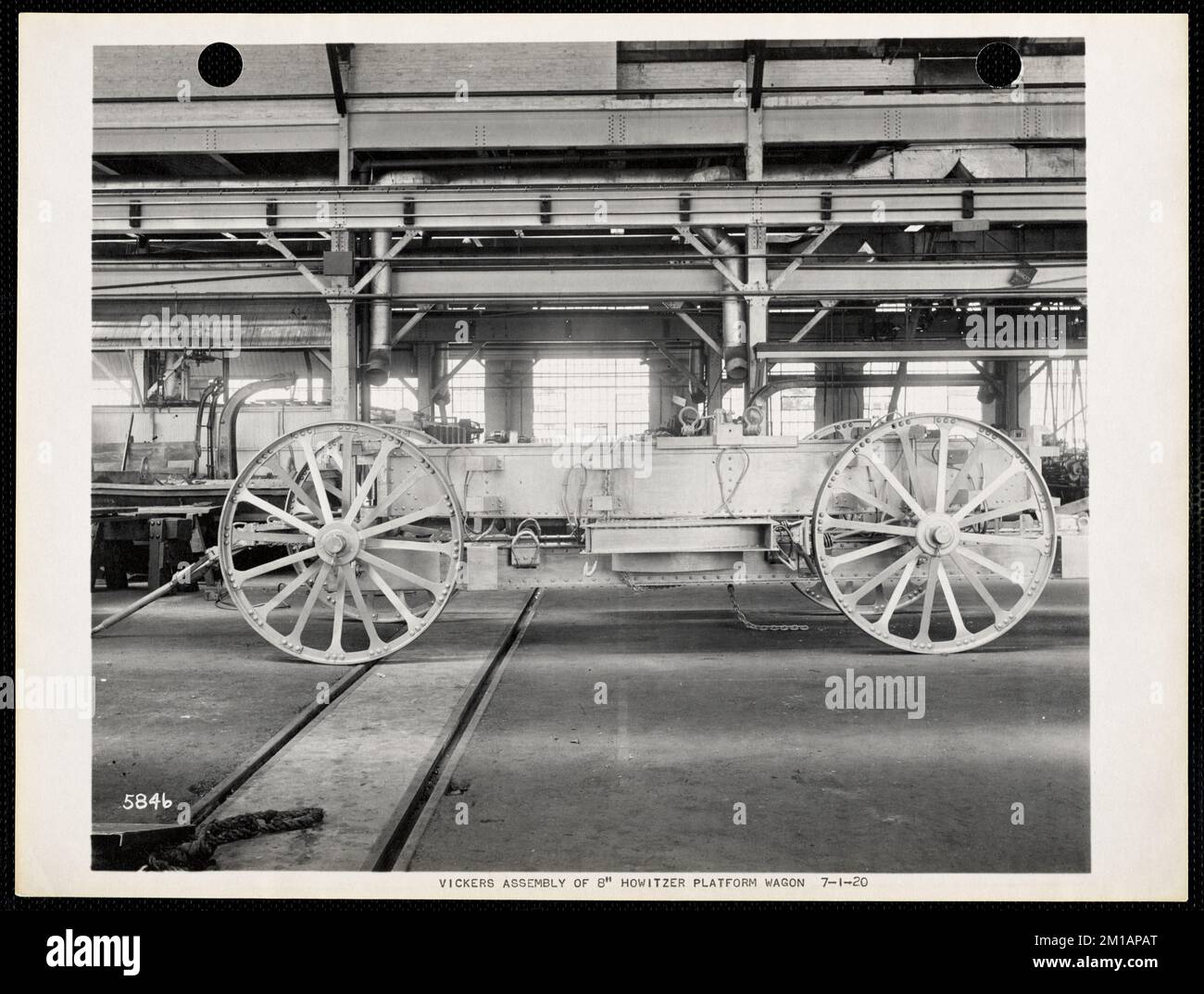 Vickers assembly of 8' howitzer platform wagon , Armories, Ordnance ...
