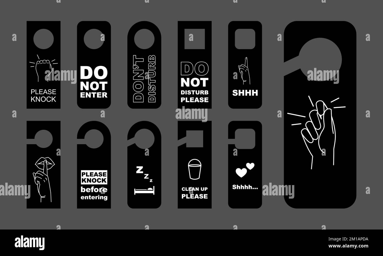 Door handle labels hi-res stock photography and images - Alamy