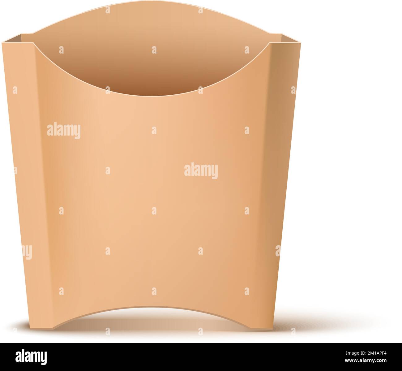 Craft paper box. Disposable snack container mockup Stock Vector Image ...