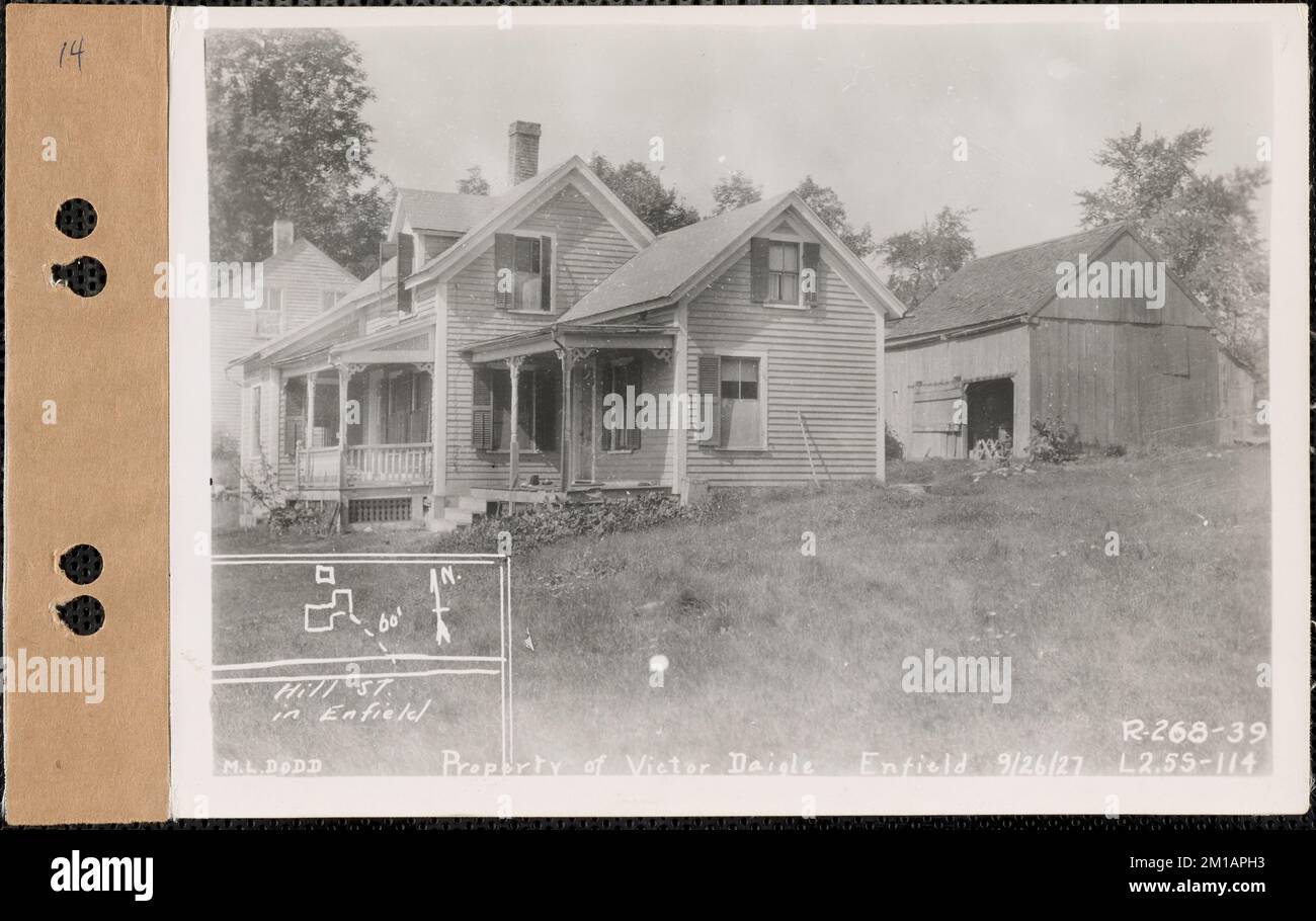 Victor Daigle, house and barn, Enfield, Mass., Sep. 26, 1927 : Parcel ...