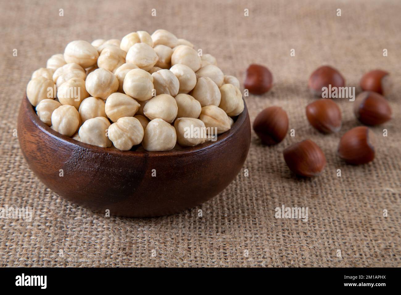 Group of peeled and shelled hazelnuts Stock Photo - Alamy