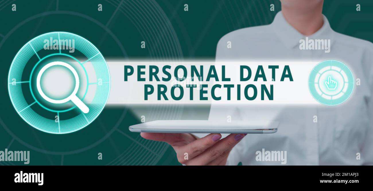 Conceptual caption Personal Data Protection. Internet Concept ...