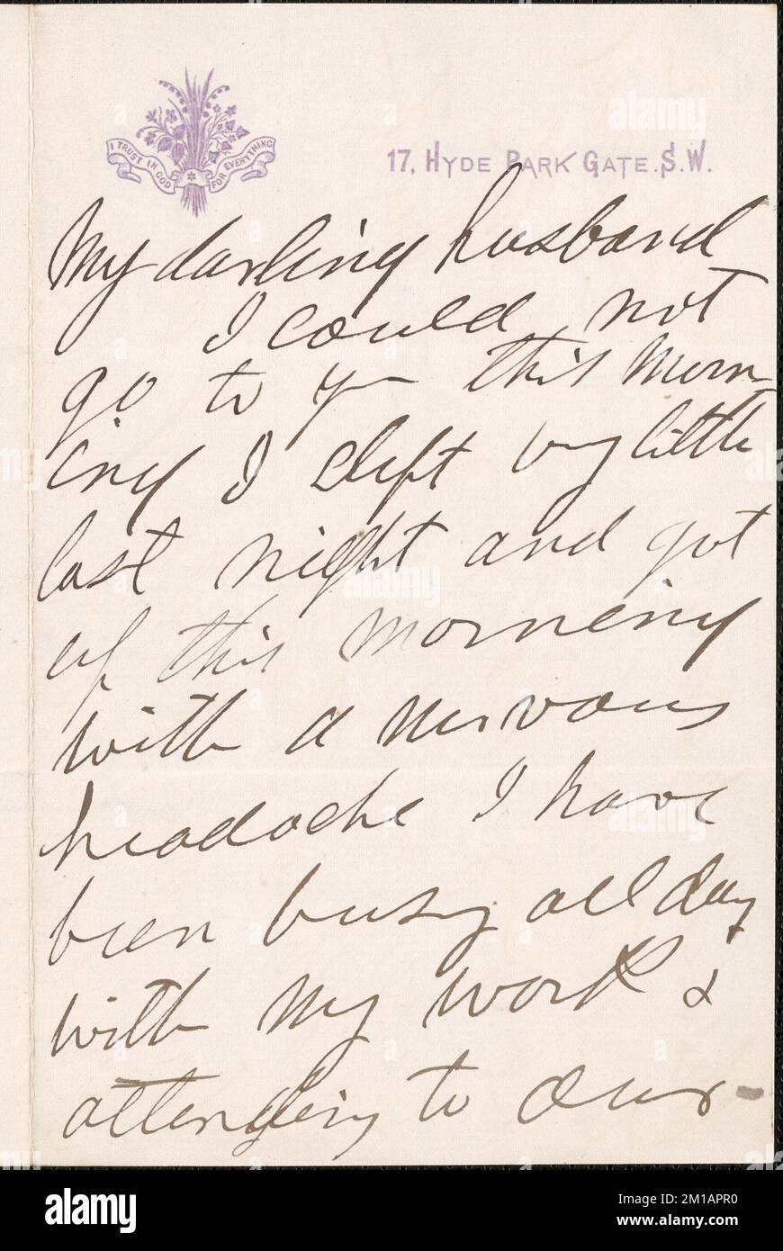 [Victoria Woodhull Martin] autograph letter to [John Biddulph Martin ...