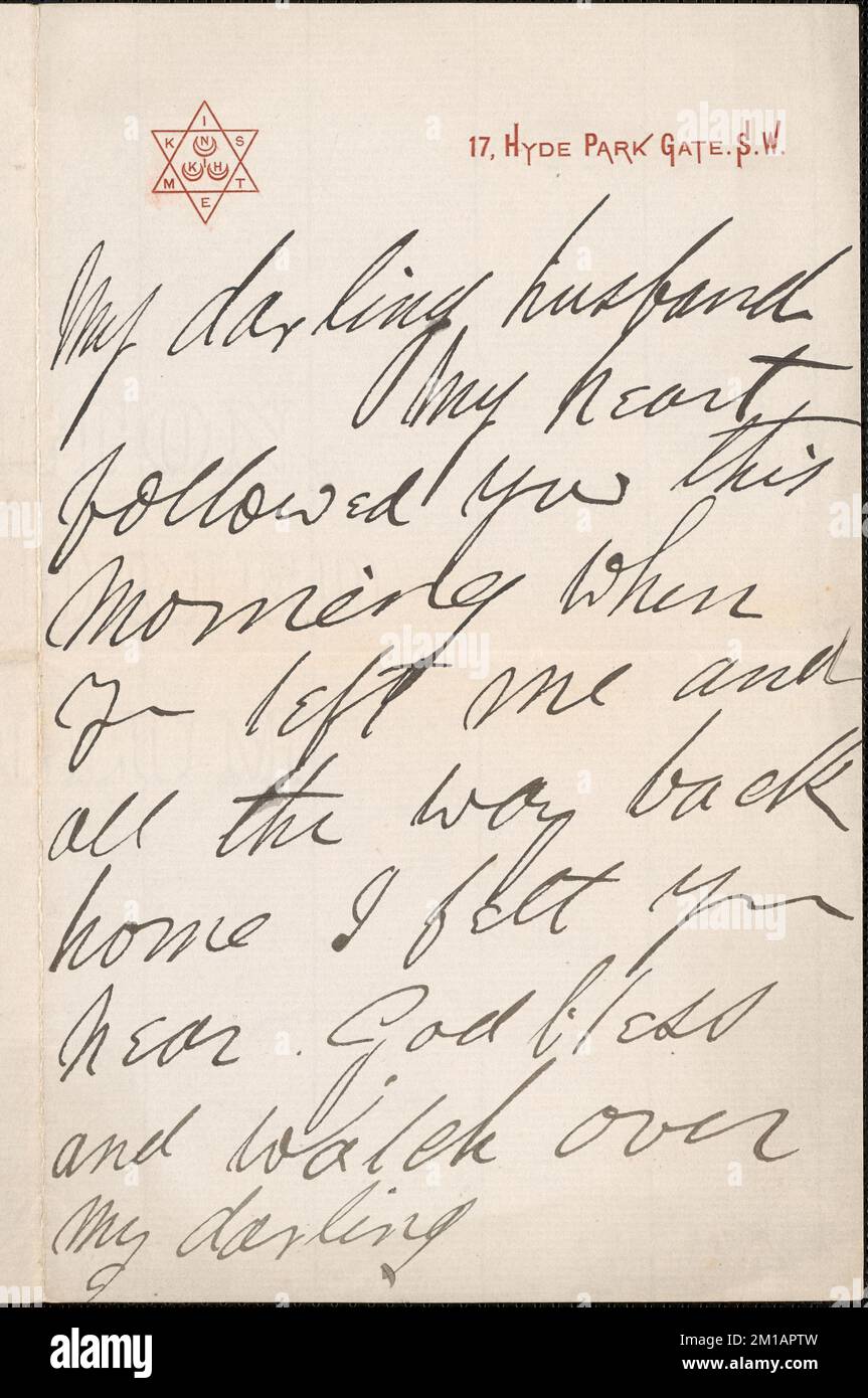 [Victoria Woodhull Martin] autograph letter to [John Biddulph Martin ...