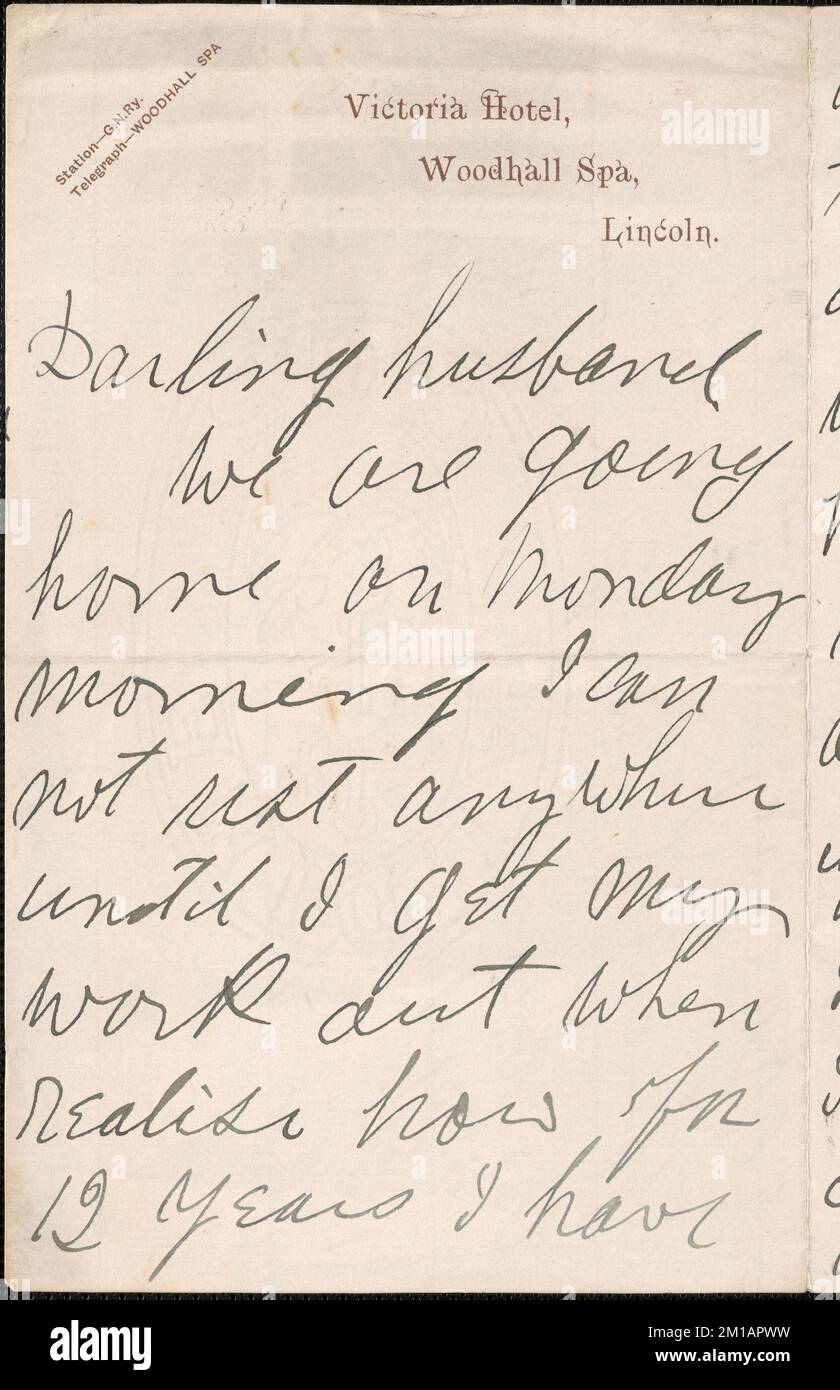 [Victoria Woodhull Martin] autograph letter to [John Biddulph Martin ...