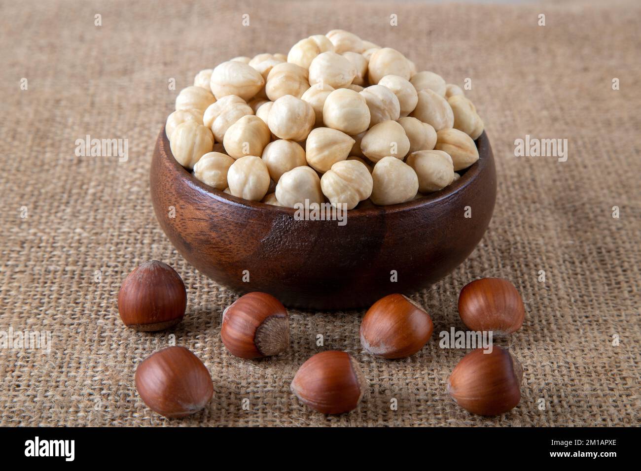 Group of peeled and shelled hazelnuts Stock Photo - Alamy