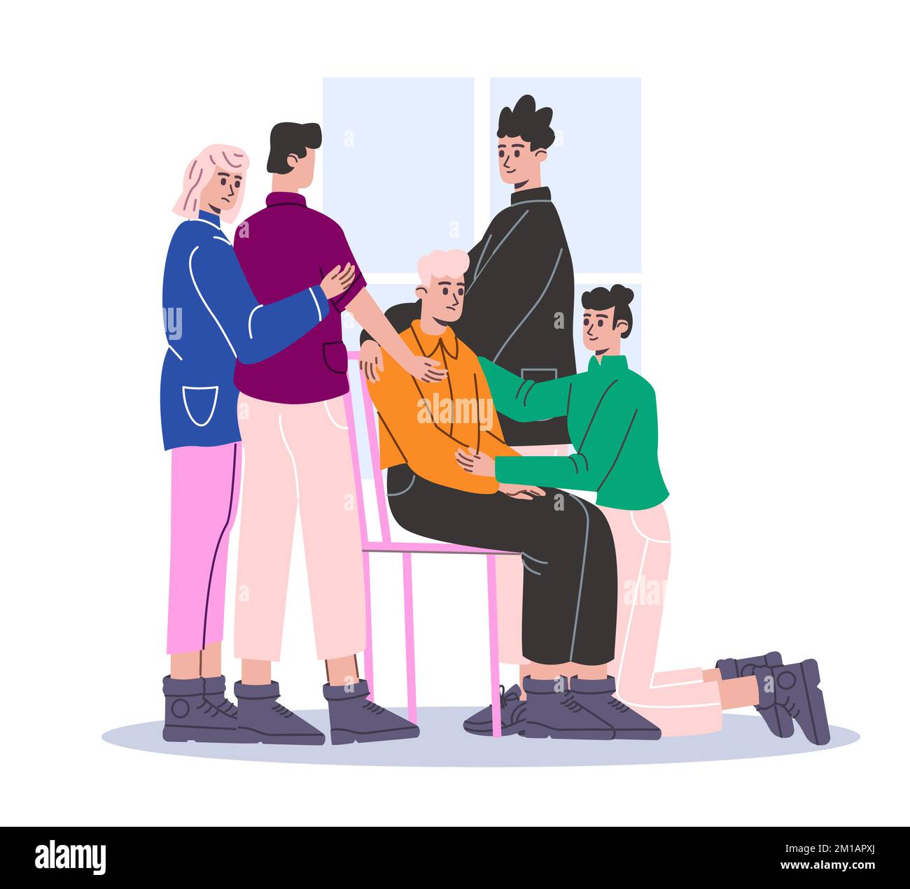 Sympathetic group Stock Vector Images - Alamy