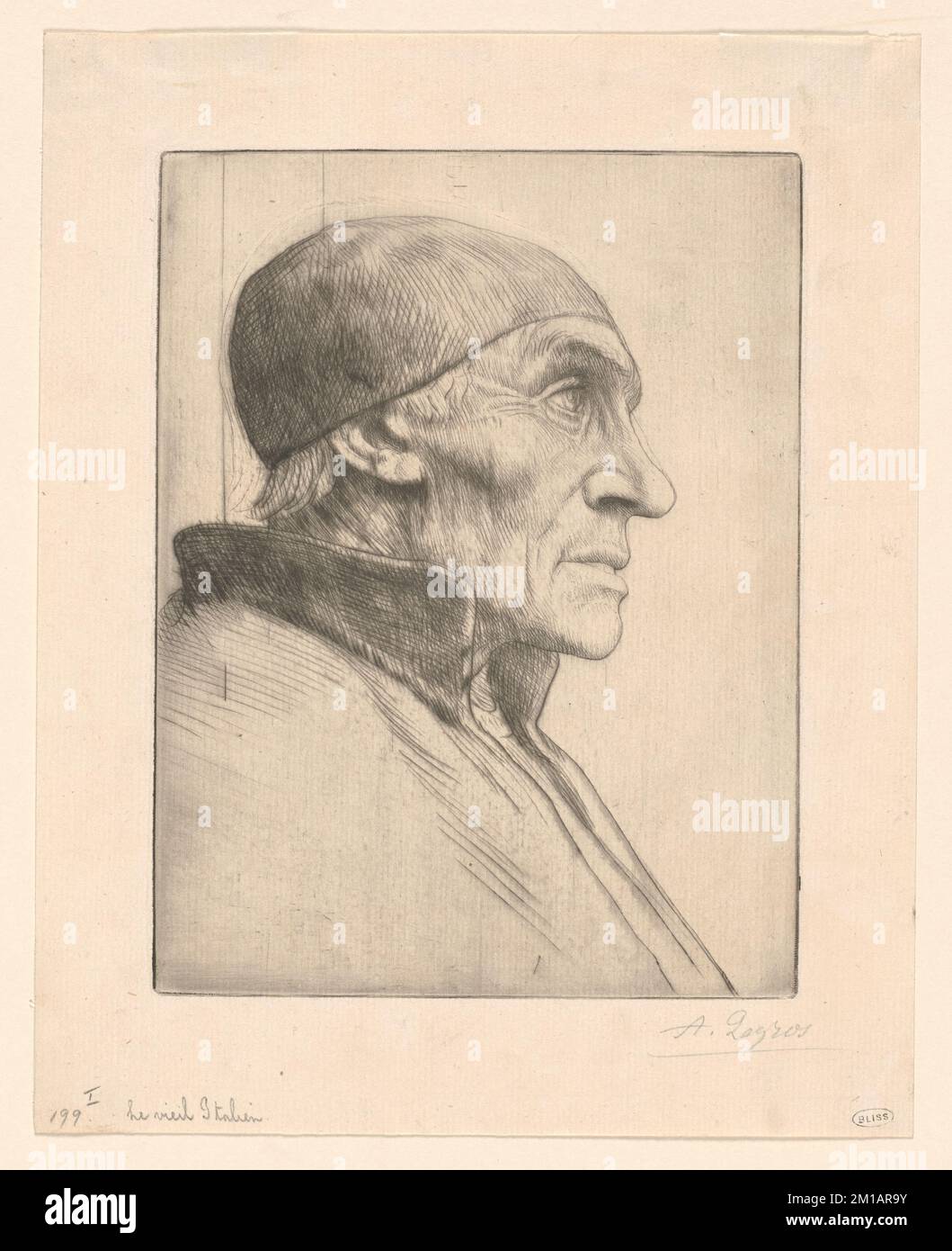 Le vieil Italien , Older people, Alphonse Legros (1837-1911 Stock Photo ...