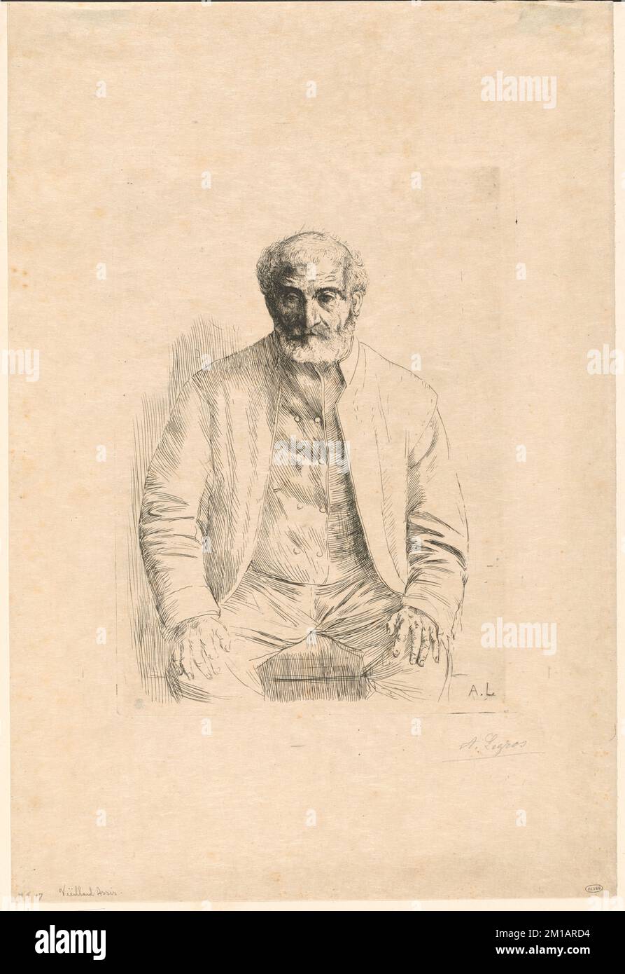 Vieillard assis , Older people, Sitting, Alphonse Legros (1837-1911 ...