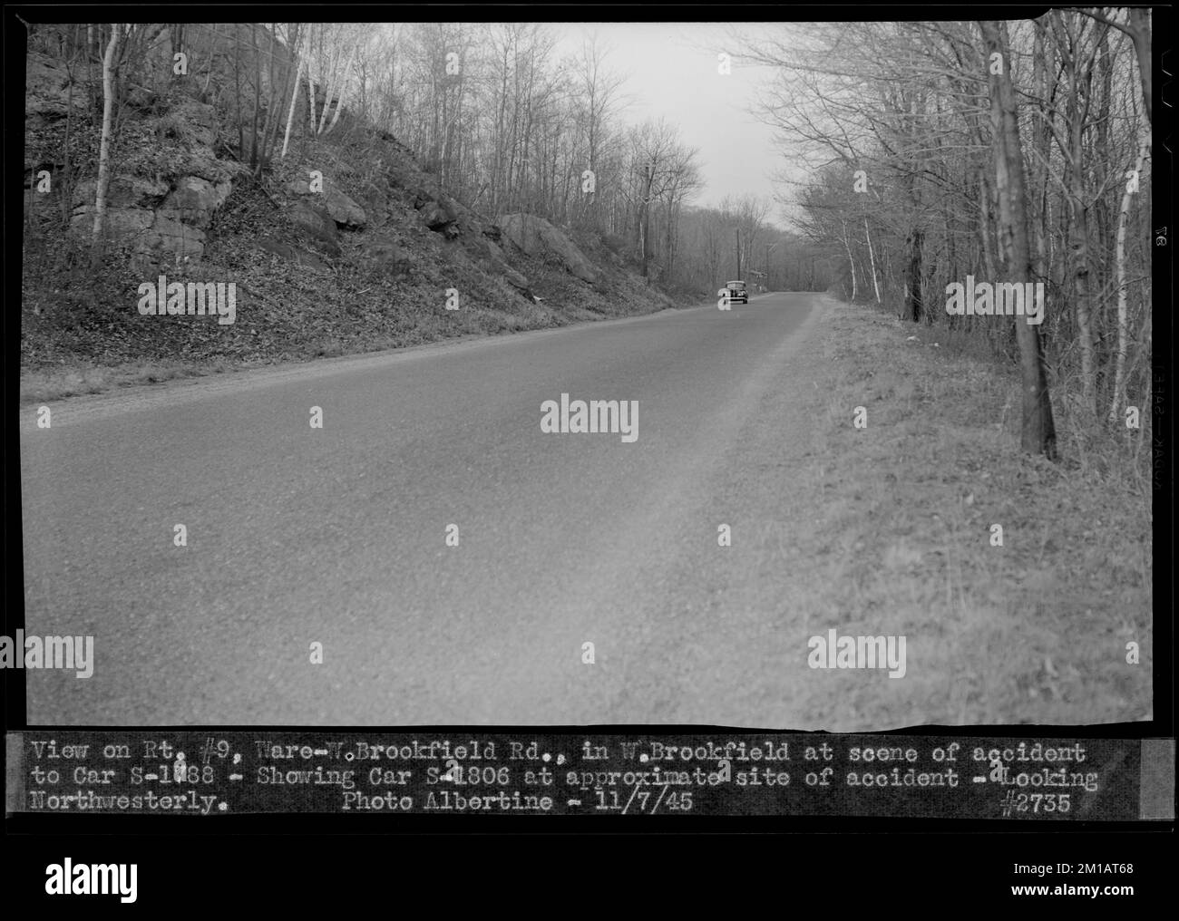 View at scene of accident to car S-1788, showing car S-1806 at ...