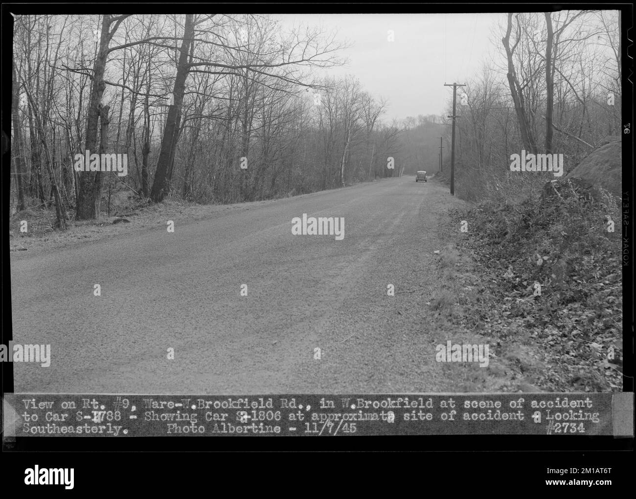 View at scene of accident to car S-1788, showing car S-1806 at ...